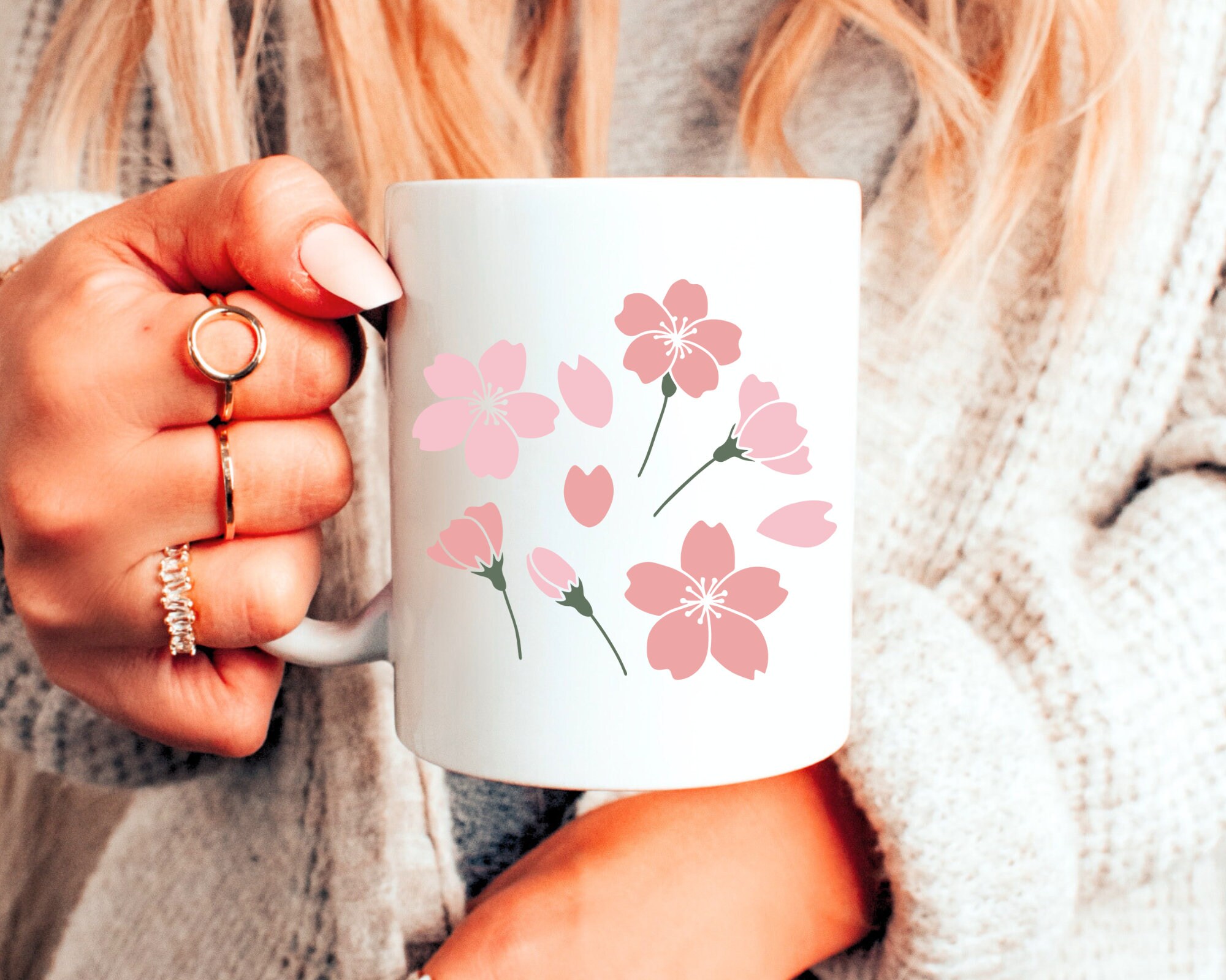 Cherry Blossom SVG | Spring Flower SVG | Cherry Flower SVG | Pink ...