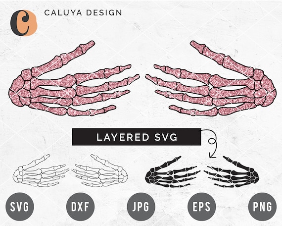 Layered Skeleton Hands Halloween SVG cut file for Cricut | Etsy