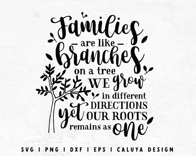 Families Are Like Branches of a Tree christmas Gift Idea SVG - Etsy