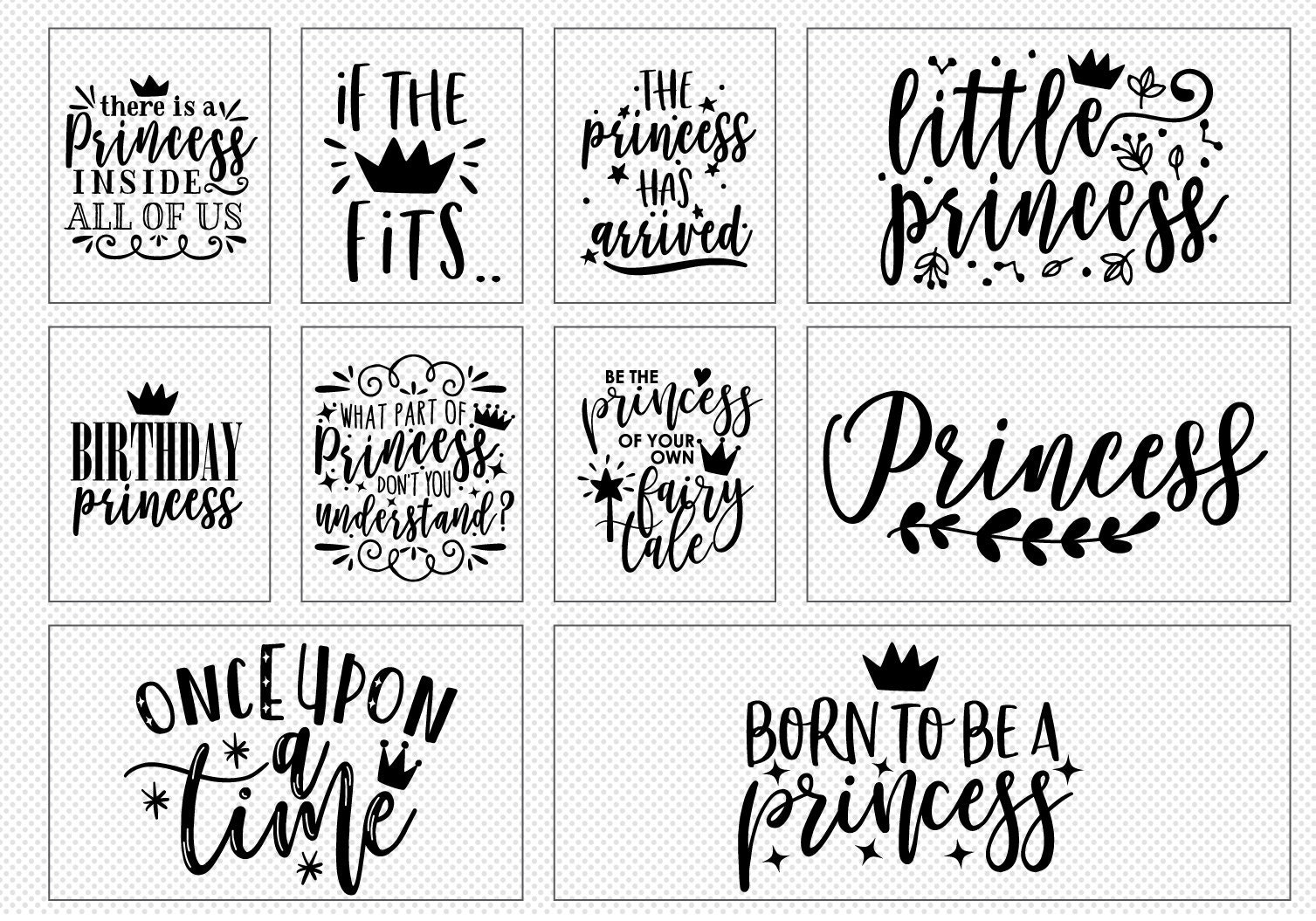Princess Quote SVG Bundle | Princess Birthday Party SVG | Little Girl ...