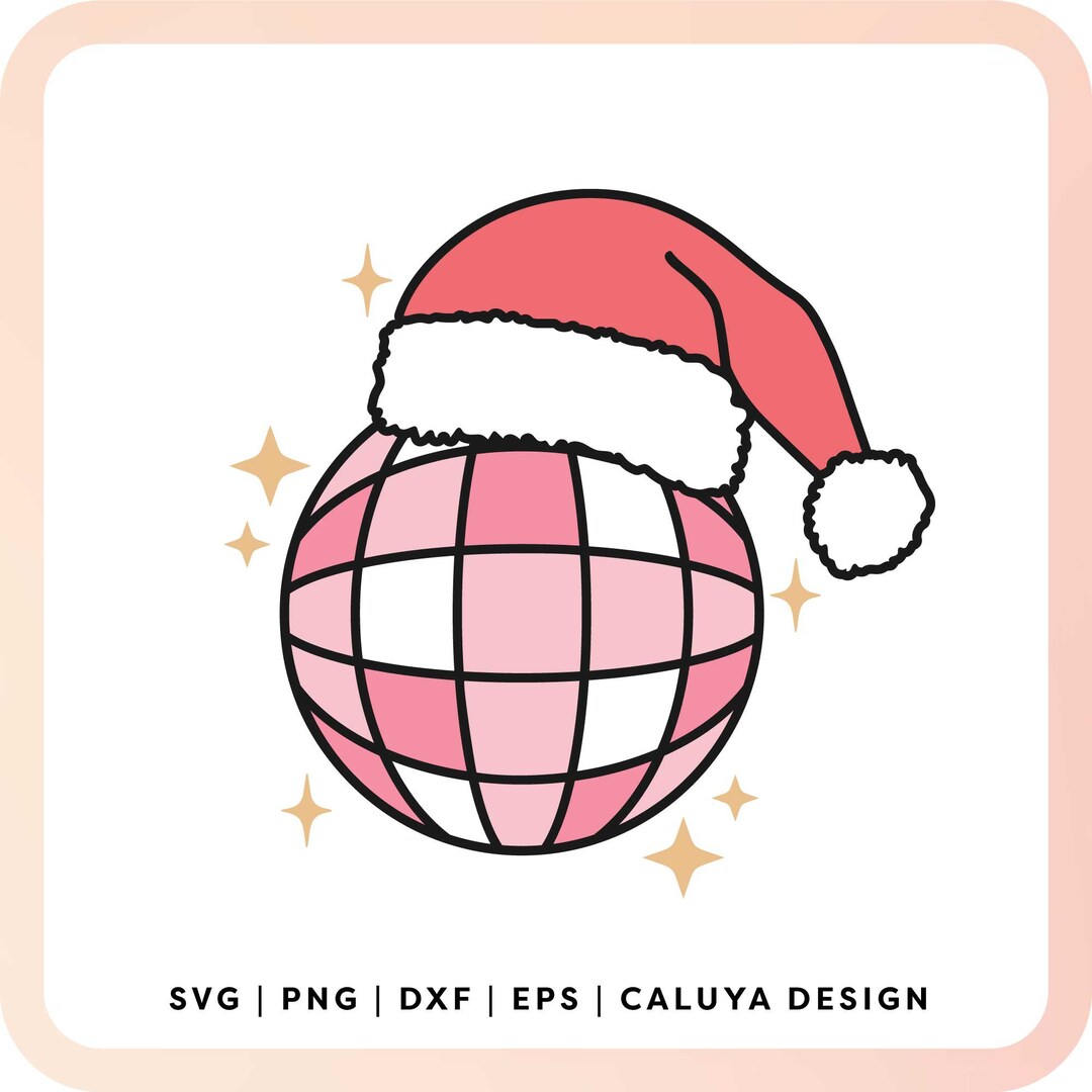 Groovy Christmas SVG | Disco Ball SVG, Holiday Mirror Ball SVG, Santa ...