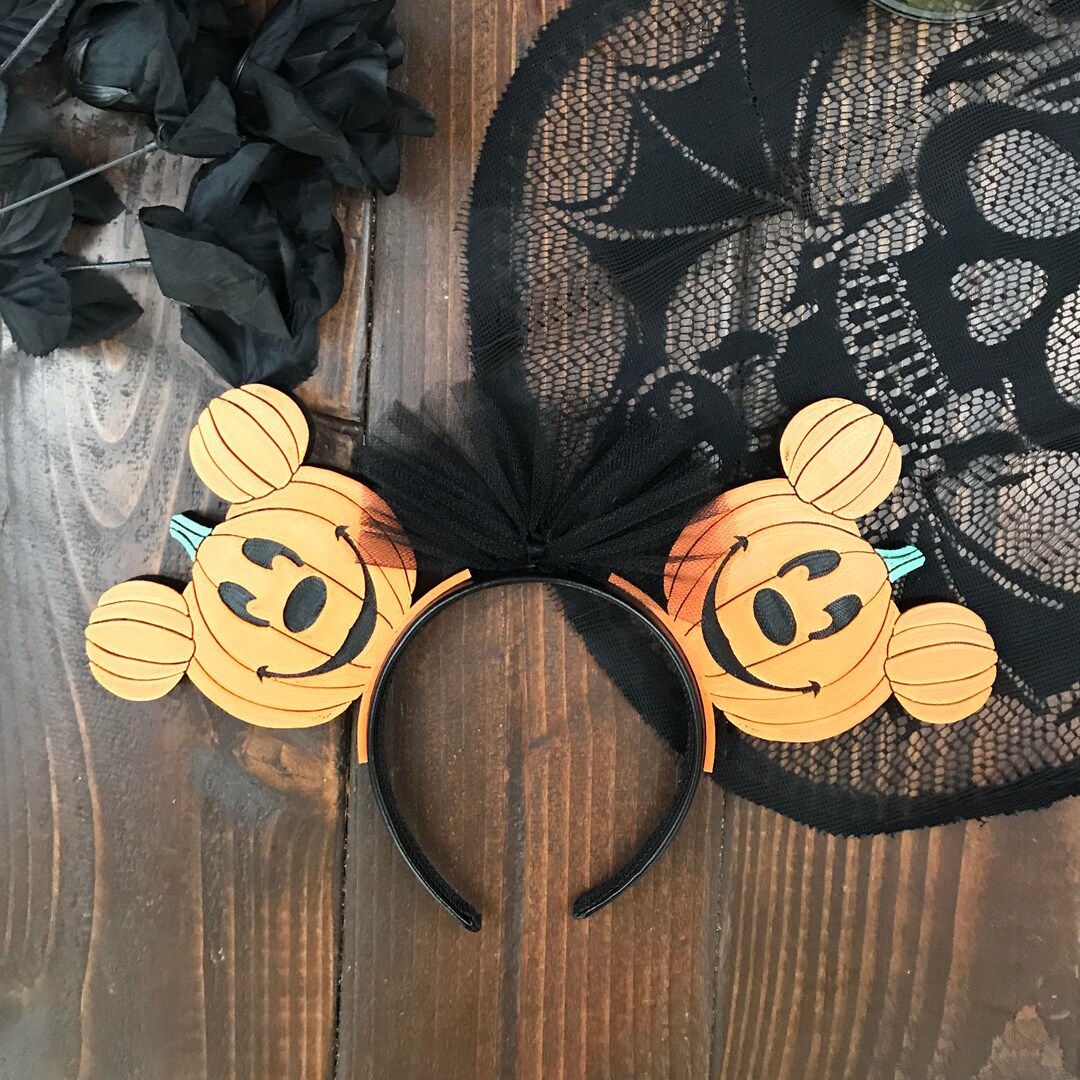 Pumpkin Mickey 3D Ears - Etsy