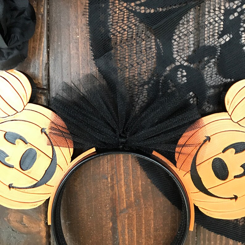 Pumpkin Mickey 3D Ears - Etsy