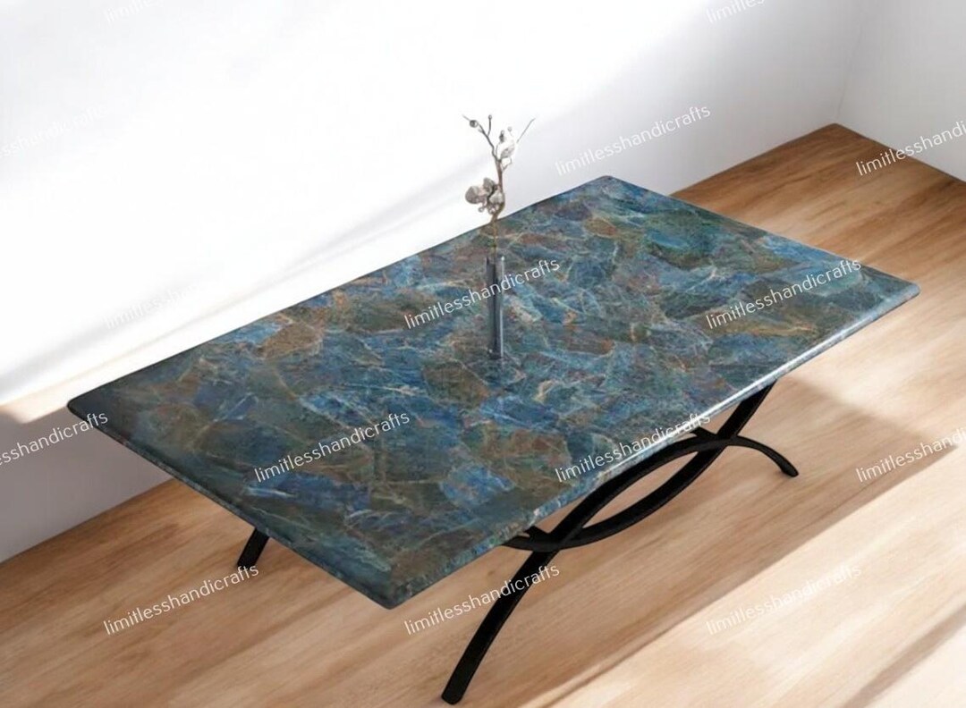 Labradorite Table Top Natural Stone Slab Handmade Agate Kitchen ...