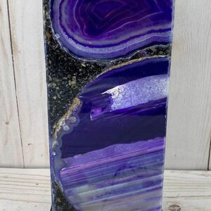 Purple Agate Stone Light Lamp Bedroom Lamp Handmade Agate - Etsy