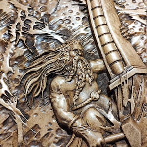Thor-the God of Thunders Norse Mythology Woodcarving Pagan Woodworking ...