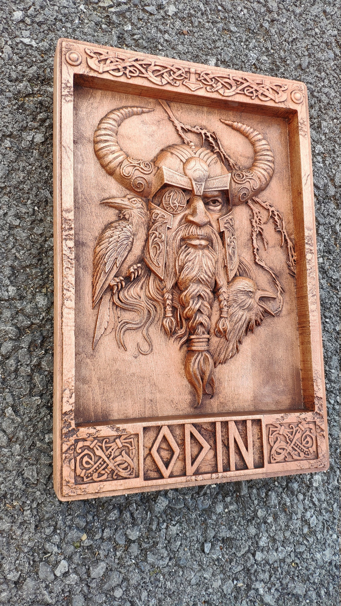 Norse God Odin Vikings Mythology Wood Carved Wall Art Home | Etsy