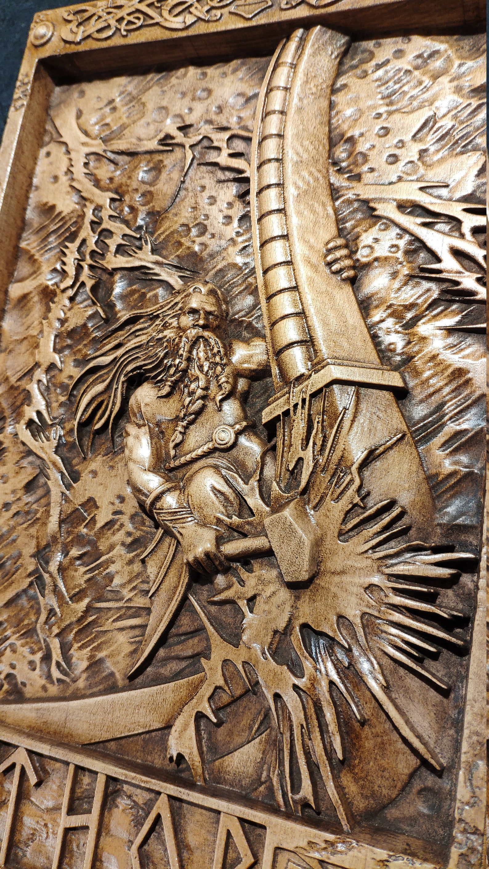 Thor-the God of Thunders Norse Mythology Woodcarving Pagan - Etsy
