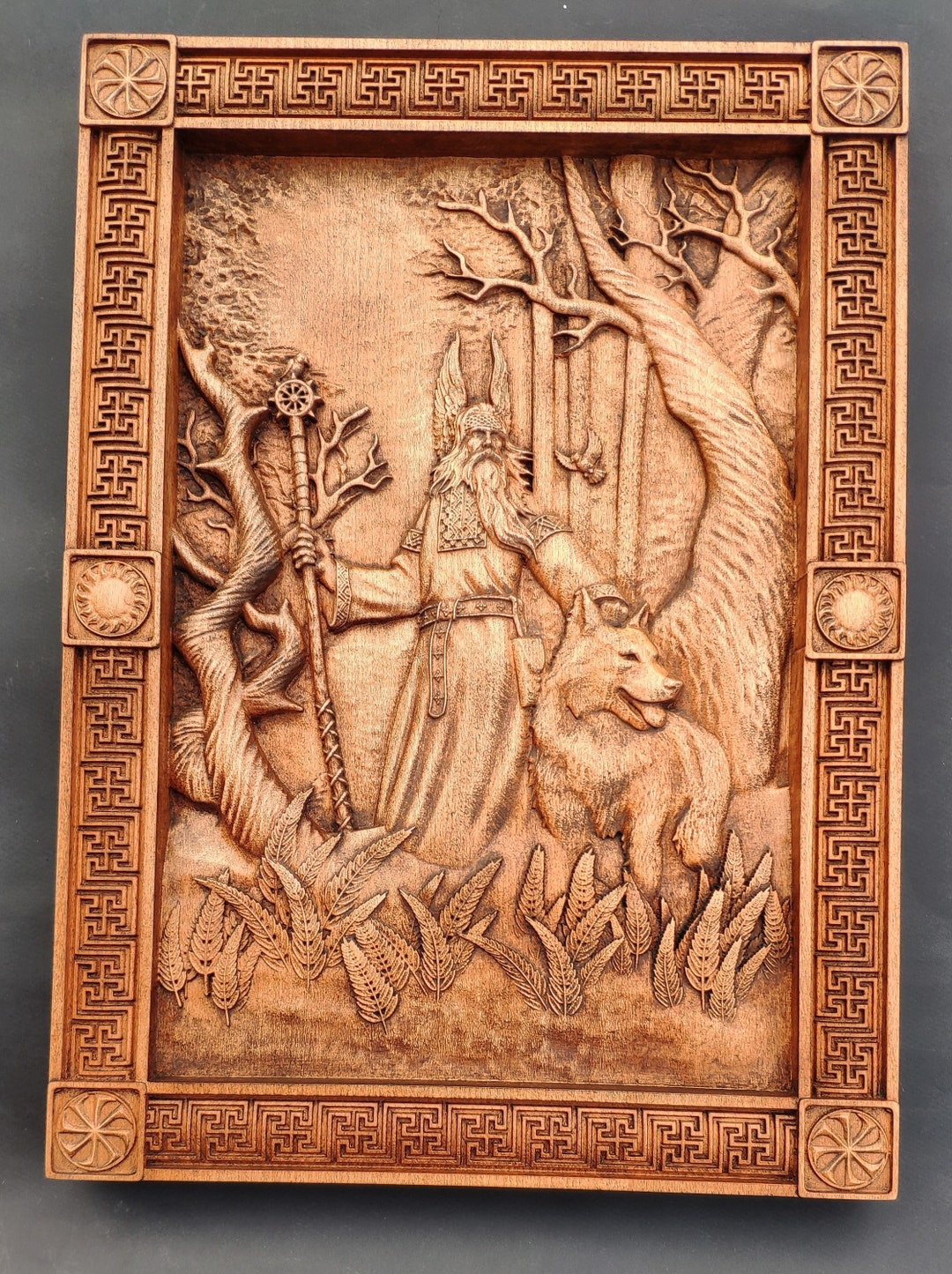 Slavic God Belobog Slavic Mythology Pagan Wood Carving Wall Art Home ...