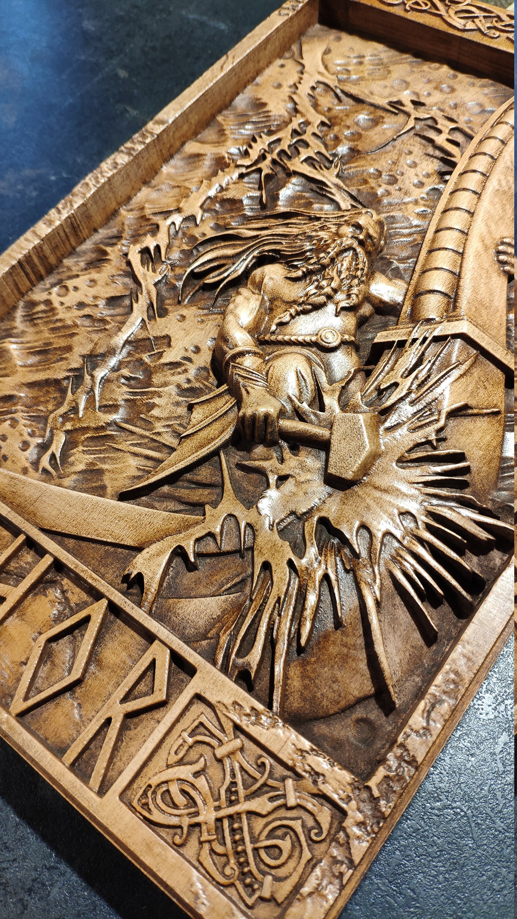 Thor-the God of Thunders Norse Mythology Woodcarving Pagan - Etsy