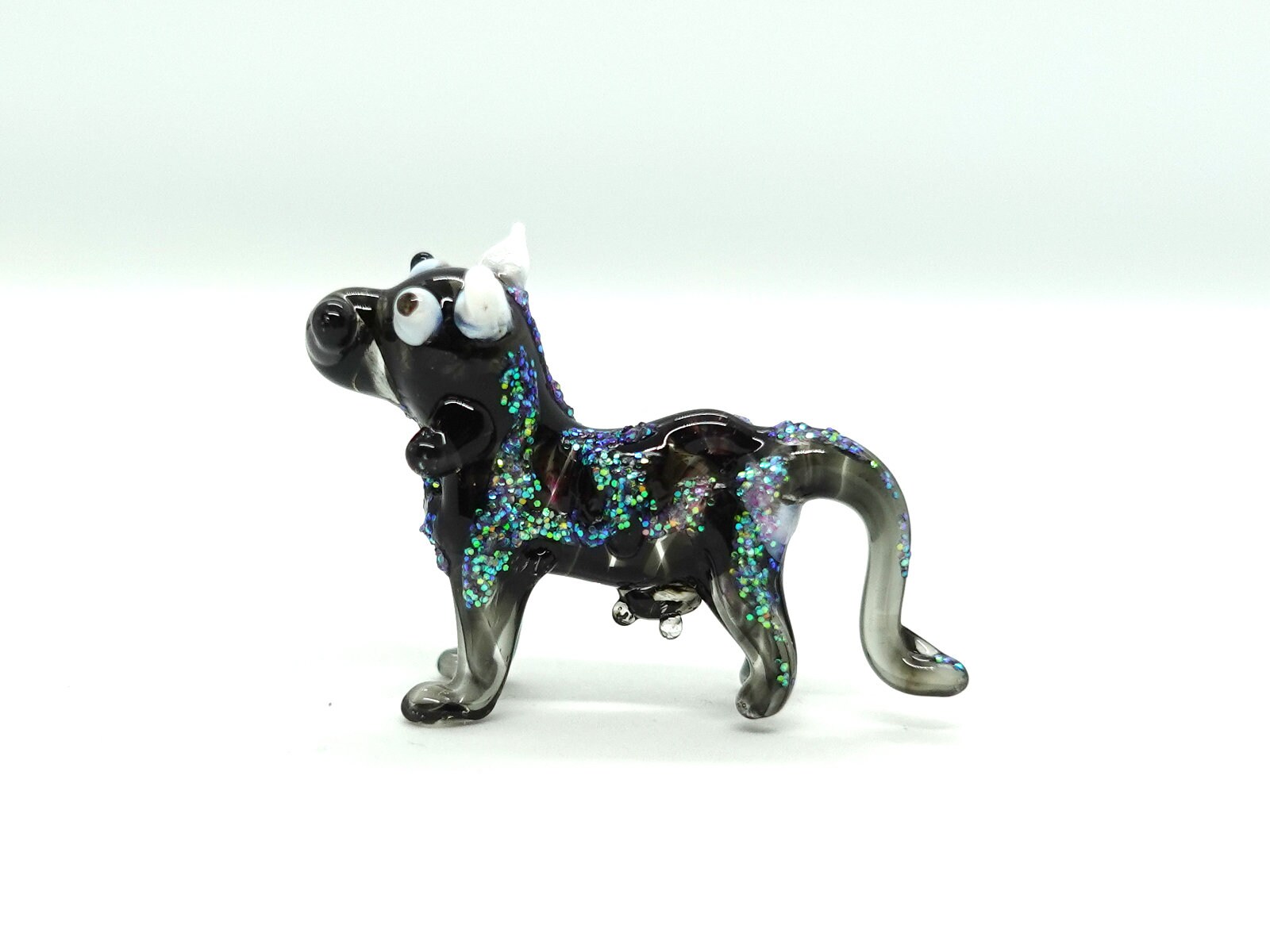Tiny Cow Figurines Hand Blown Color Glass Art Animals Collectible Gift ...
