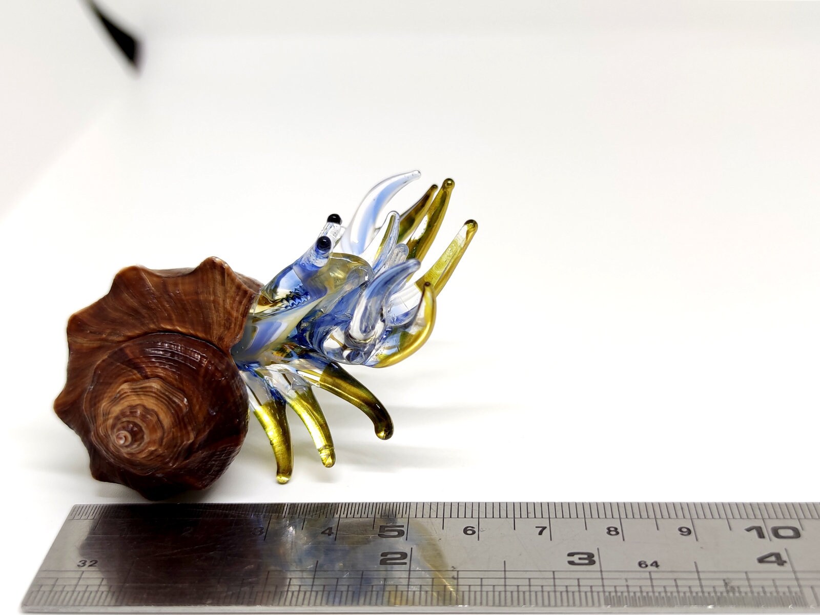 Seashell Hermit Crab Miniature Figurines Animals Hand Blown - Etsy
