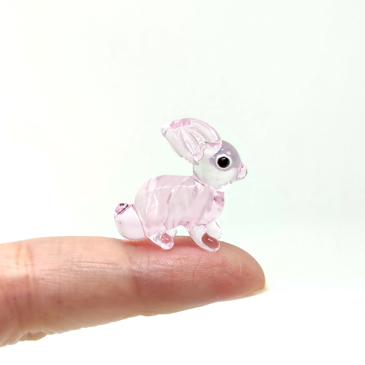 Tiny Micro Rabbit Bunny Figurines Hand Blown Glass Art Animals - Etsy
