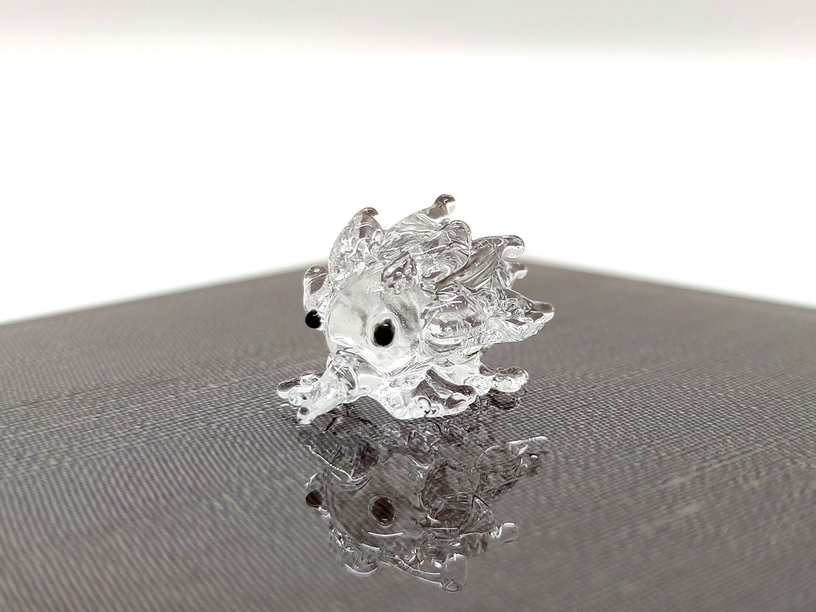 Tiny Micro Crystal Hedgehog/porcupine Figurines Hand Blown - Etsy