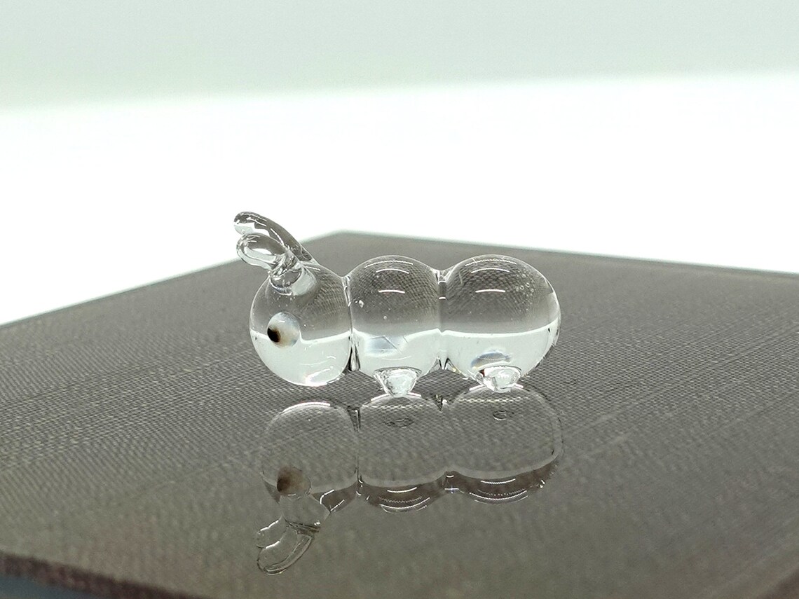Tiny Micro Crystal Worm Figurines Hand Blown Clear Glass Art - Etsy
