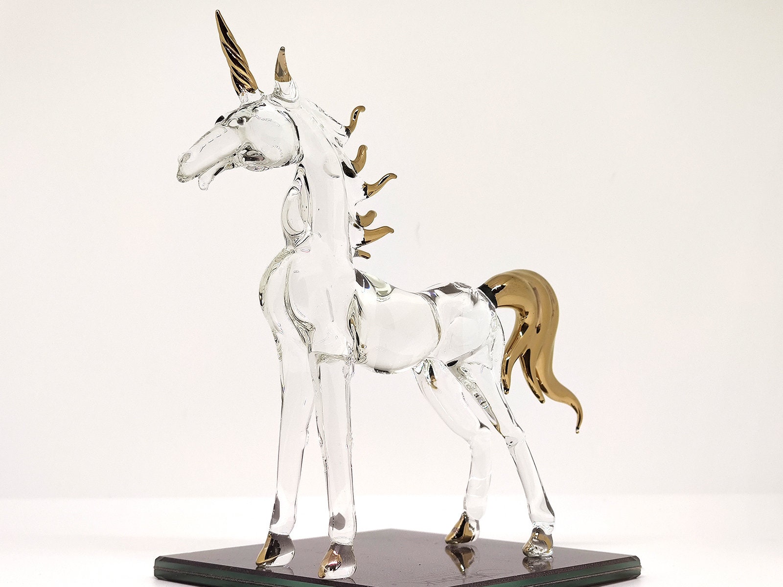 5 Inches Unicorn Miniature Figurines Hand Blown Glass Art - Etsy