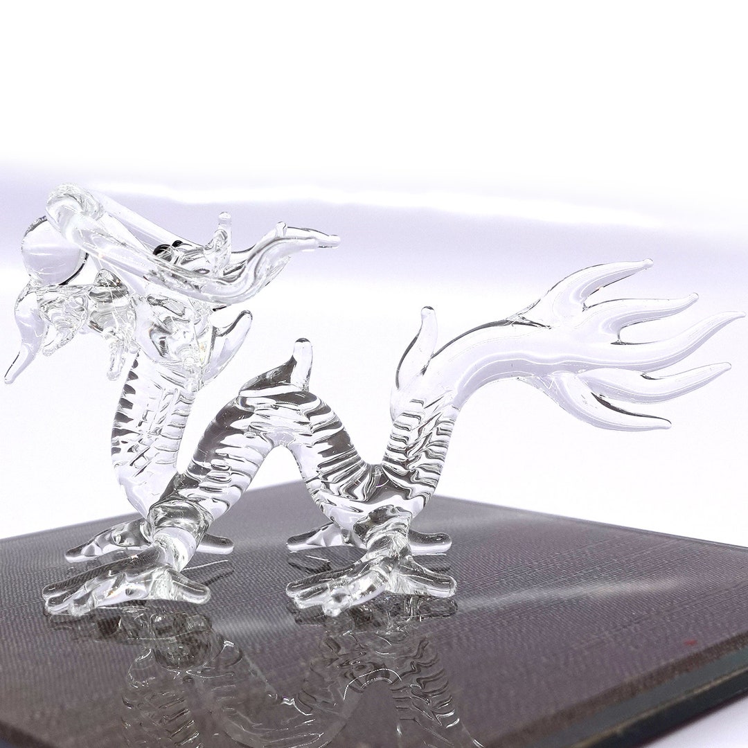 Dragon Miniature Hand Blown Glass Art Figurines Fantasy Animals ...