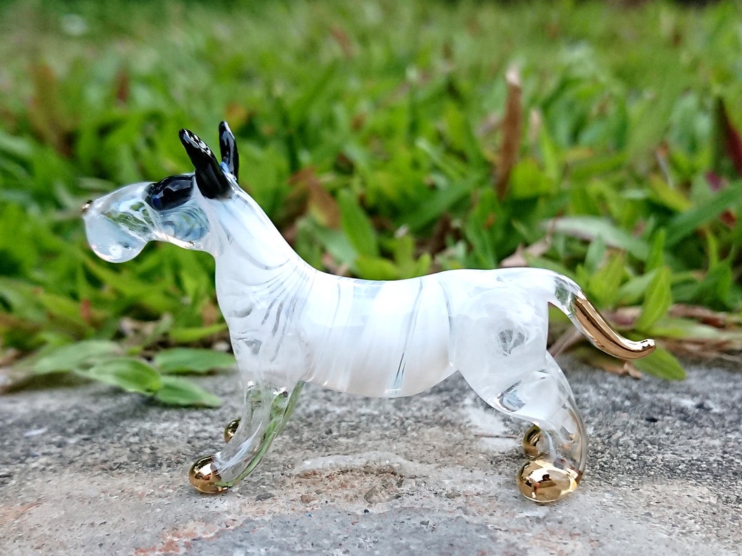 Bull Terrier Miniature Figurines Animals Murano Glass Hand Blown Glass ...