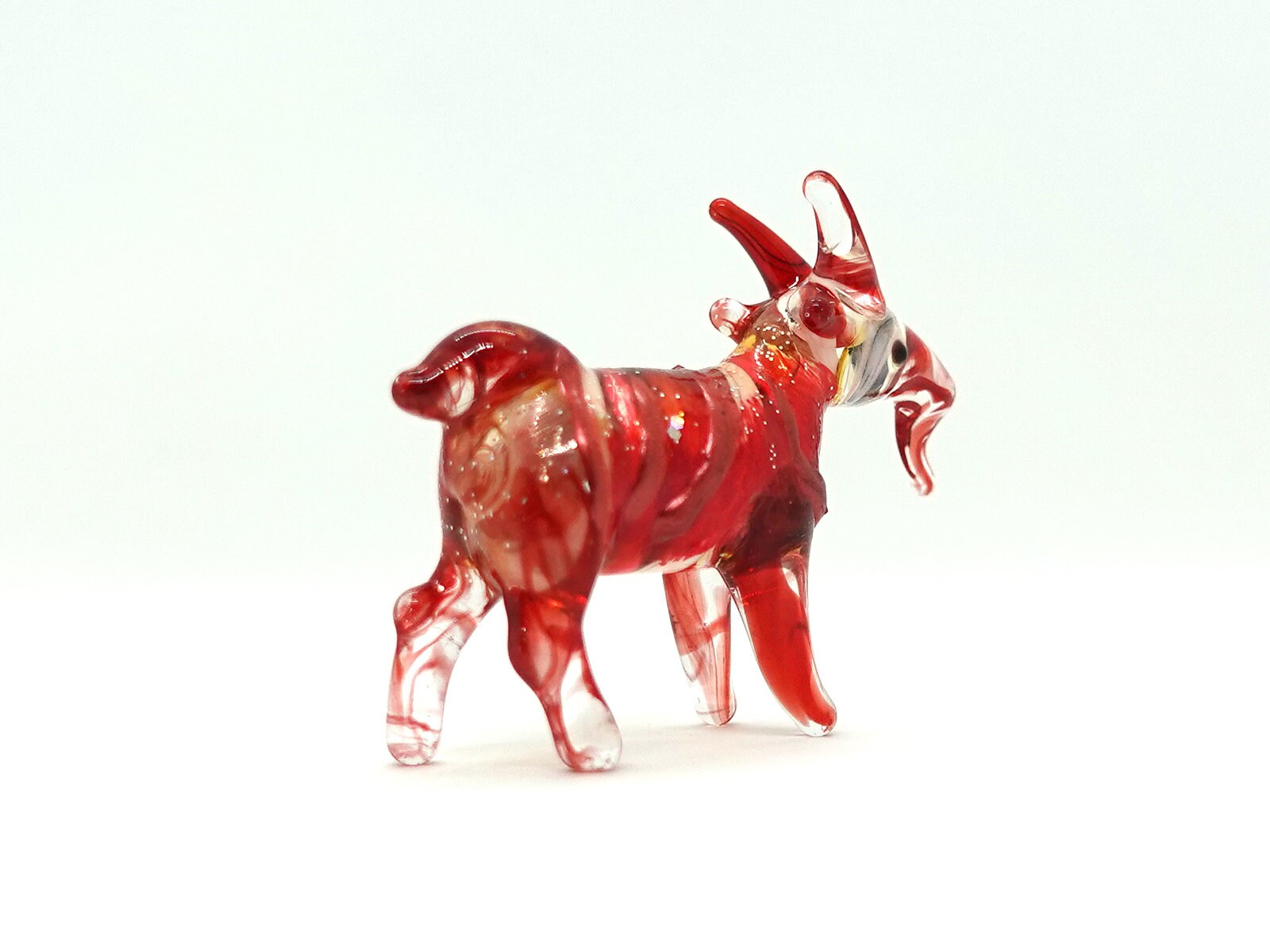 Goat Tiny Figurines Animals Hand Blown Color Glass Art - Etsy