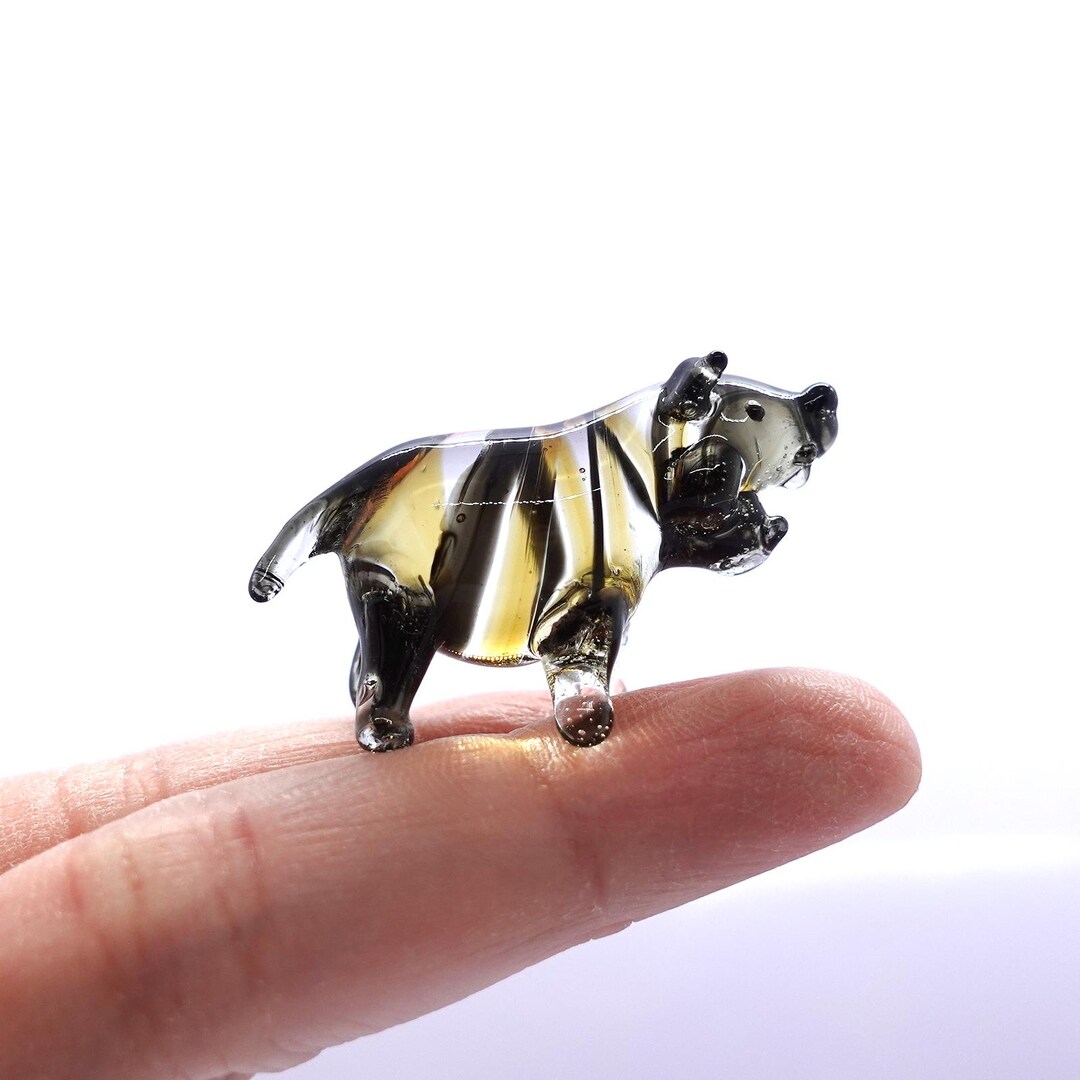 Hippopotamus Tiny Figurines Hand Blown Glass Art Animals Collectible ...
