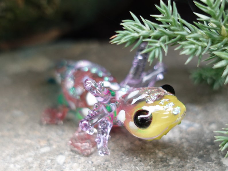 Axolotl Miniature Hand Blown Color Glass Art Figurines Animals - Etsy