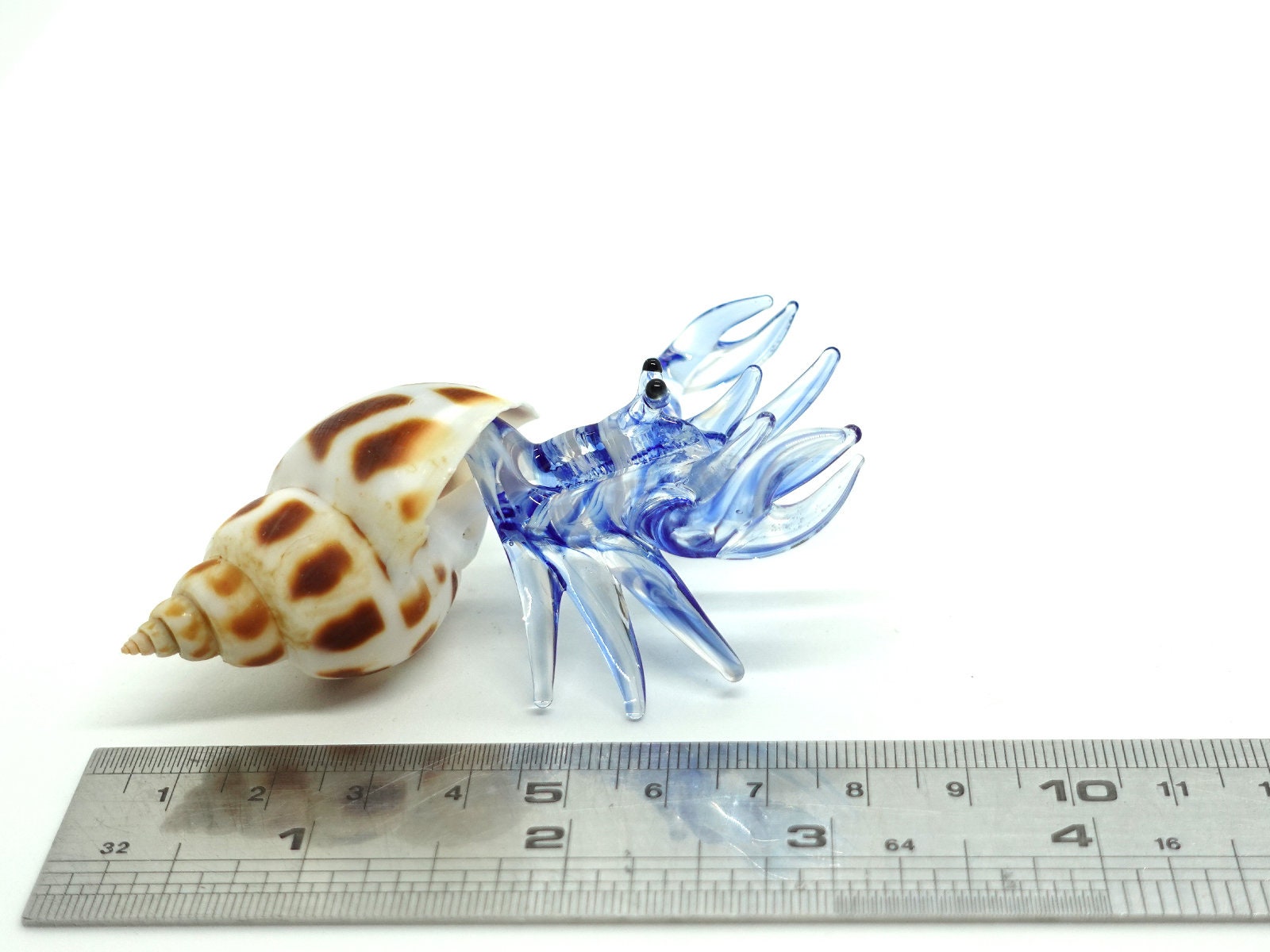 Seashell Hermit Crab Miniature Figurines Animals Hand Blown - Etsy