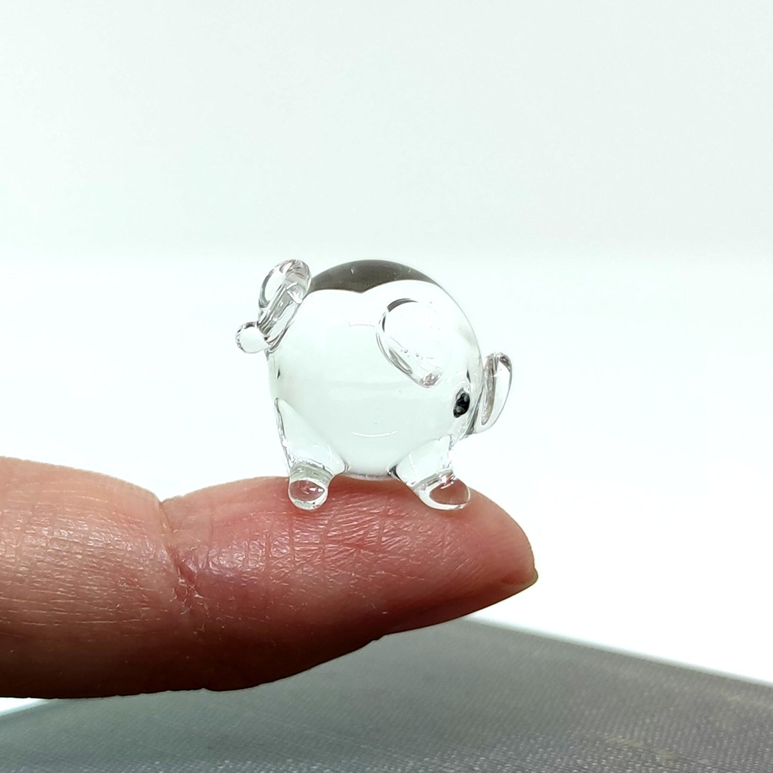 Tiny Micro Fat Pig Figurines Hand Blown Glass Art Animals - Etsy