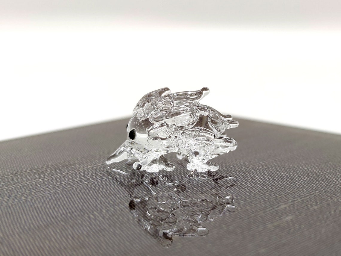 Tiny Micro Crystal Hedgehog/porcupine Figurines Hand Blown - Etsy