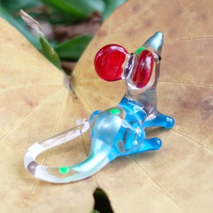 Mouse Micro Tiny Figurines Hand Painted Blown Glass Art Animals ...