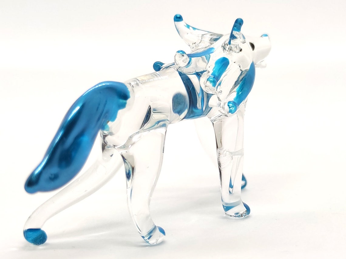 Fox Miniature Figurines Animals Hand Blown Glass Art - Etsy
