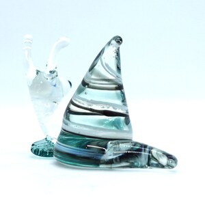 Snail Tiny Hand Blown Glass Art Figurines Animals Collectible Gift Home ...