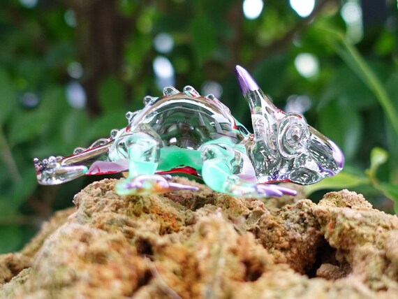 Chameleon Miniature Figurines Animals Hand Painted Green Red - Etsy