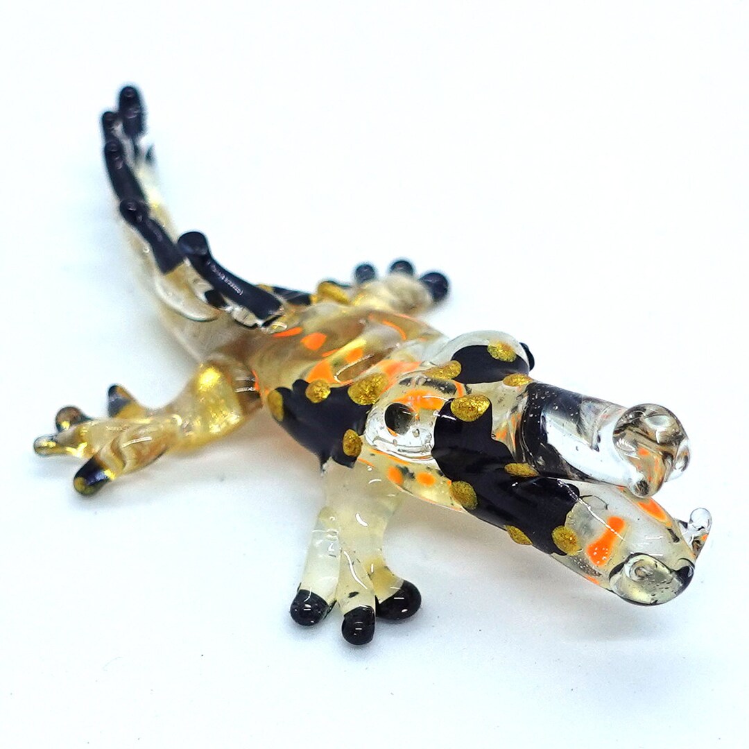 Crocodile/alligator Miniature Figurines Animals Hand Painted Blown ...