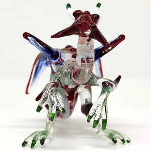 Dragon Wing Figurines Animals Hand Blown Glass Art Lucky | Etsy