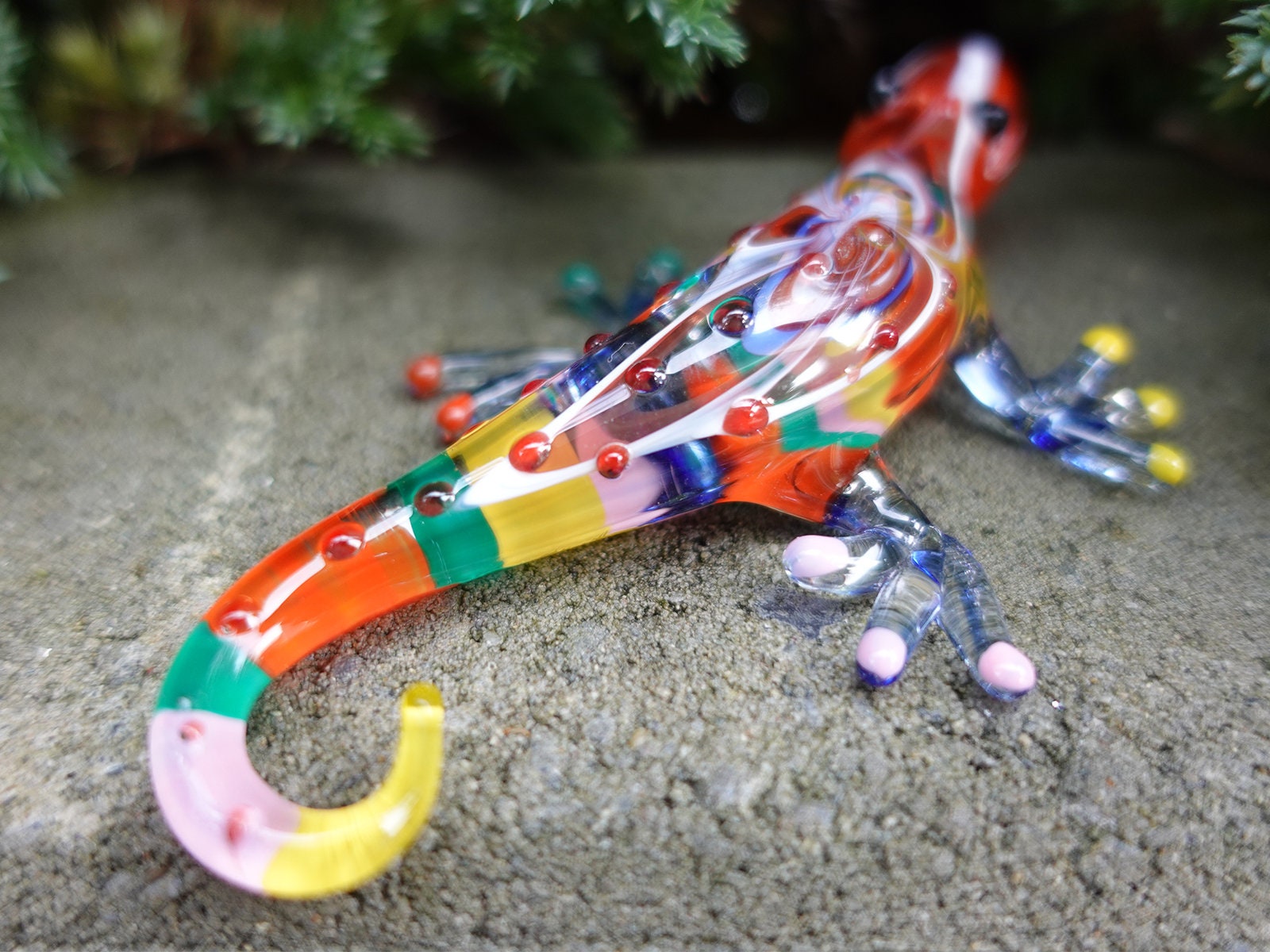Lizard Miniature Figurines Animals Hand Blown Color Glass Art - Etsy