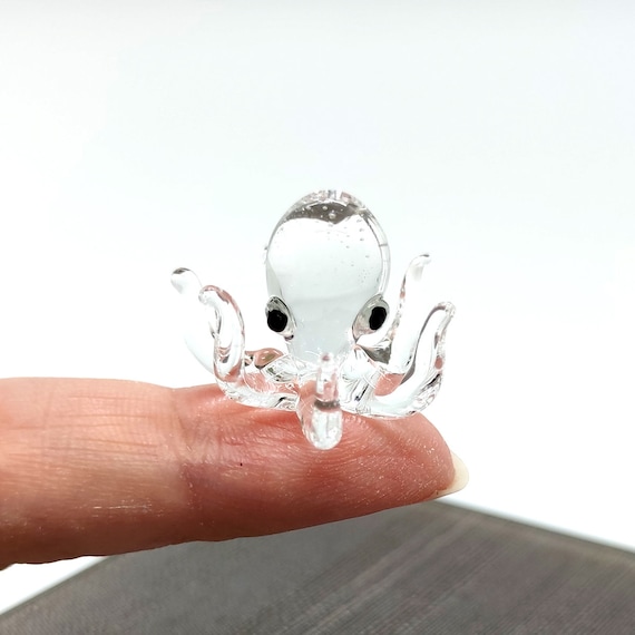 Tiny Micro Octopus Figurines Hand Blown Glass Art Sea Animals - Etsy