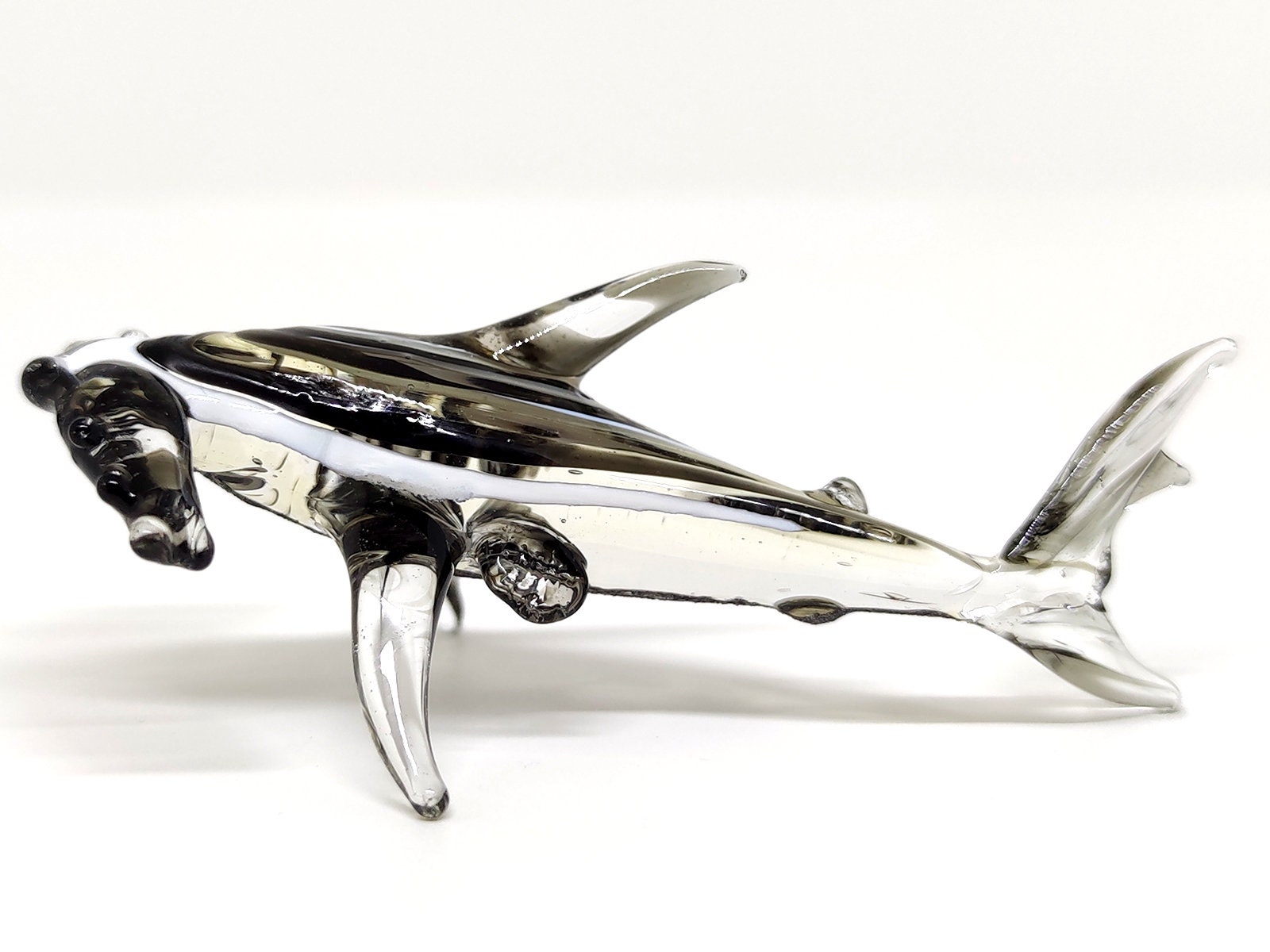 Hammer Shark Miniature Figurines Animals Hand Blown Color Glass Art ...