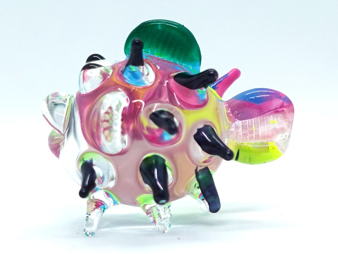 Puffer Miniature Hand Blown Glass Art Figurines Sea Animals Collectible ...