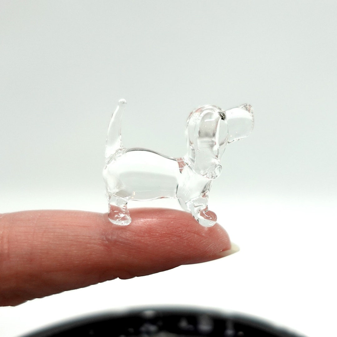 Beagle Tiny Micro Figurines Hand Blown Glass Art Animals Collectible ...