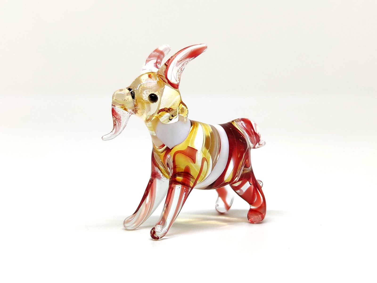 Goat Tiny Figurines Animals Hand Blown Color Glass Art Collectible Gift ...