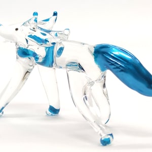 Fox Miniature Figurines Animals Hand Blown Glass Art Collectible Gift ...