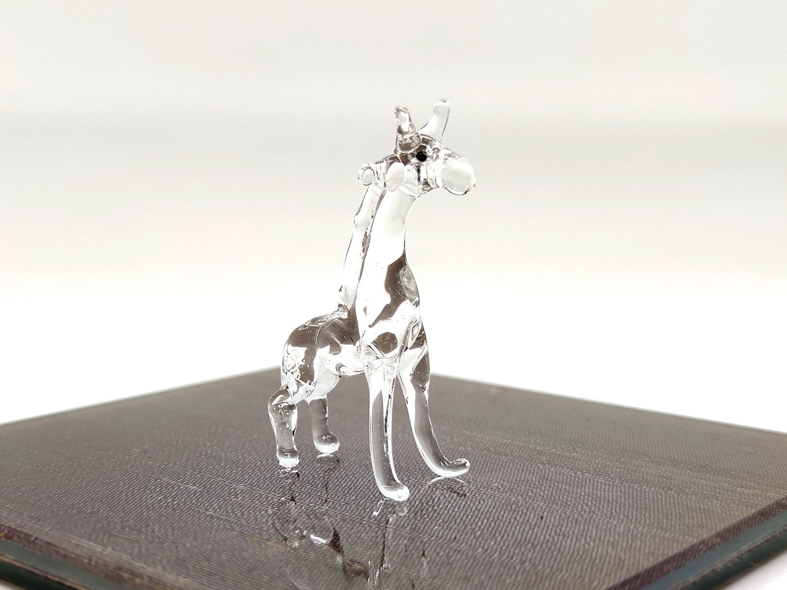 Tiny Micro Crystal Giraffe Figurines Hand Blown Clear Glass - Etsy