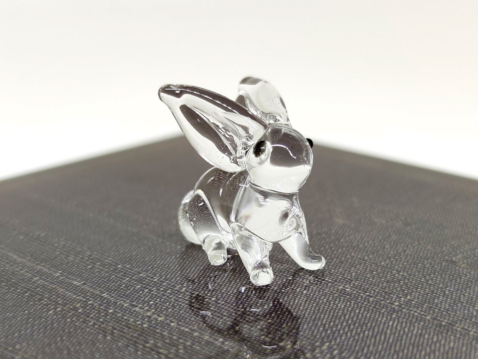 Tiny Micro Rabbit Bunny Figurines Hand Blown Glass Art Animals - Etsy
