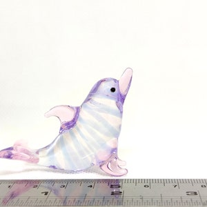 Cute Dolphin Miniature Figurines Animals Hand Blown Color Glass Art ...