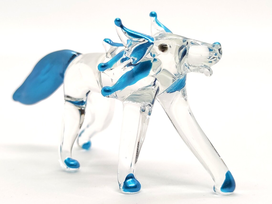 Fox Miniature Figurines Animals Hand Blown Glass Art - Etsy