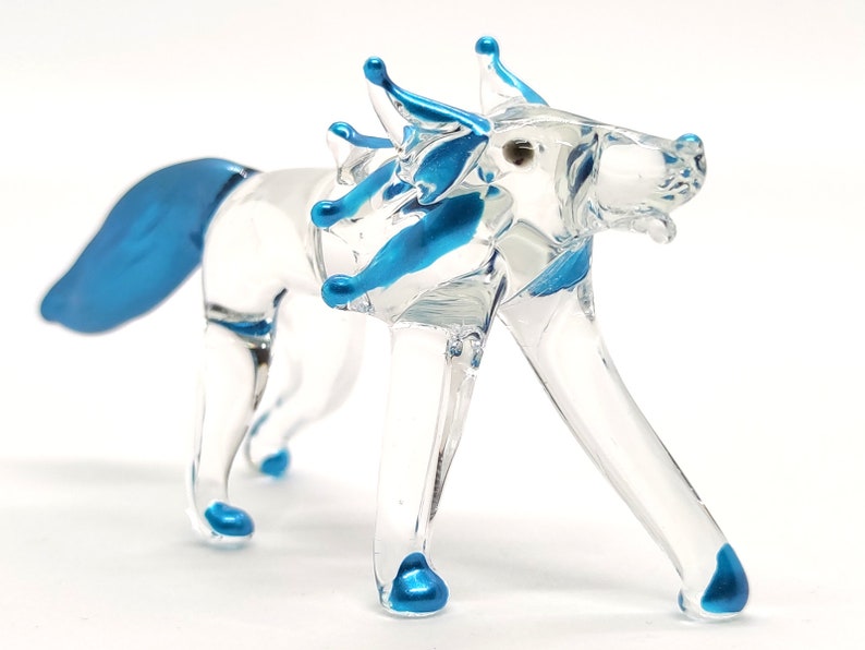 Fox Miniature Figurines Animals Hand Blown Glass Art Collectible Gift ...