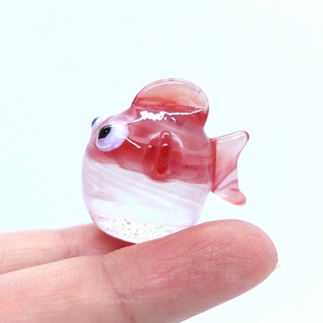 Fish Micro Tiny Figurines Hand Blown Color Glass Art Animals ...