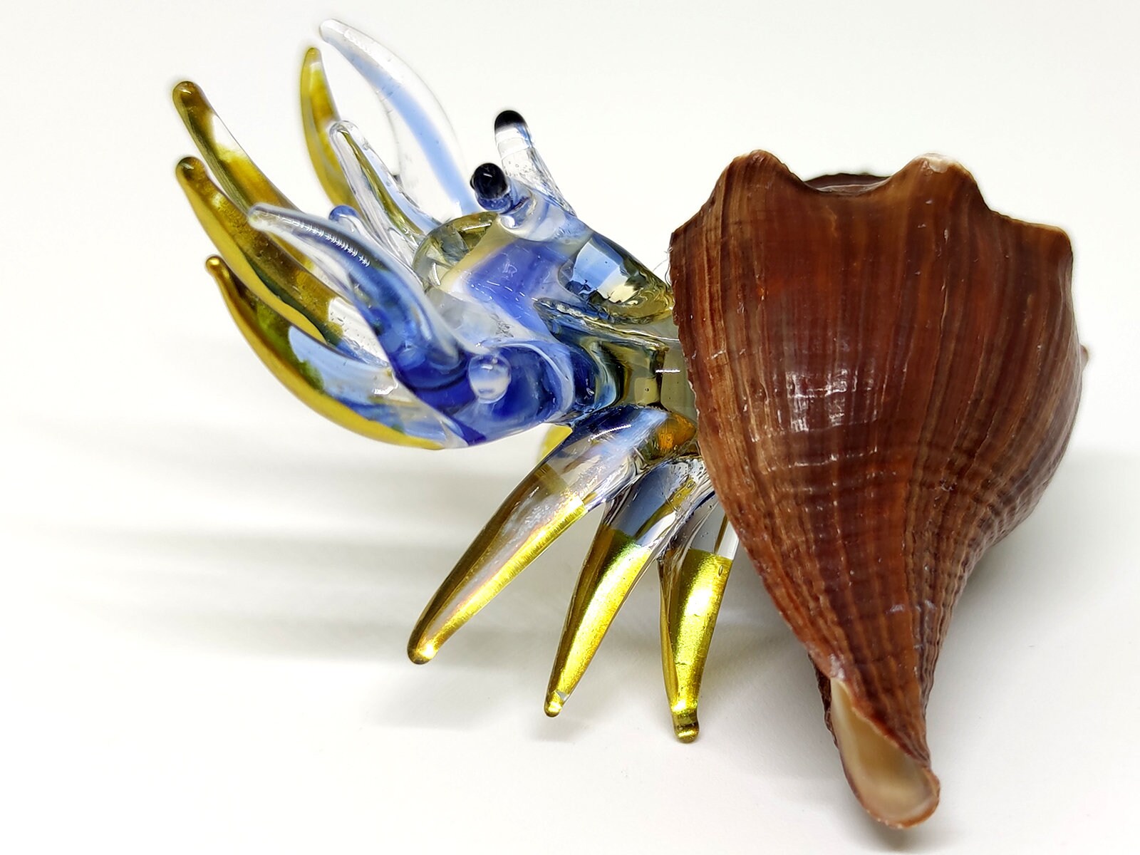 Seashell Hermit Crab Miniature Figurines Animals Hand Blown - Etsy