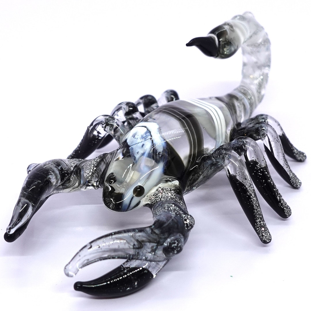 Scorpion Miniature Figurines Animals Hand Painted Blown Glass Art ...
