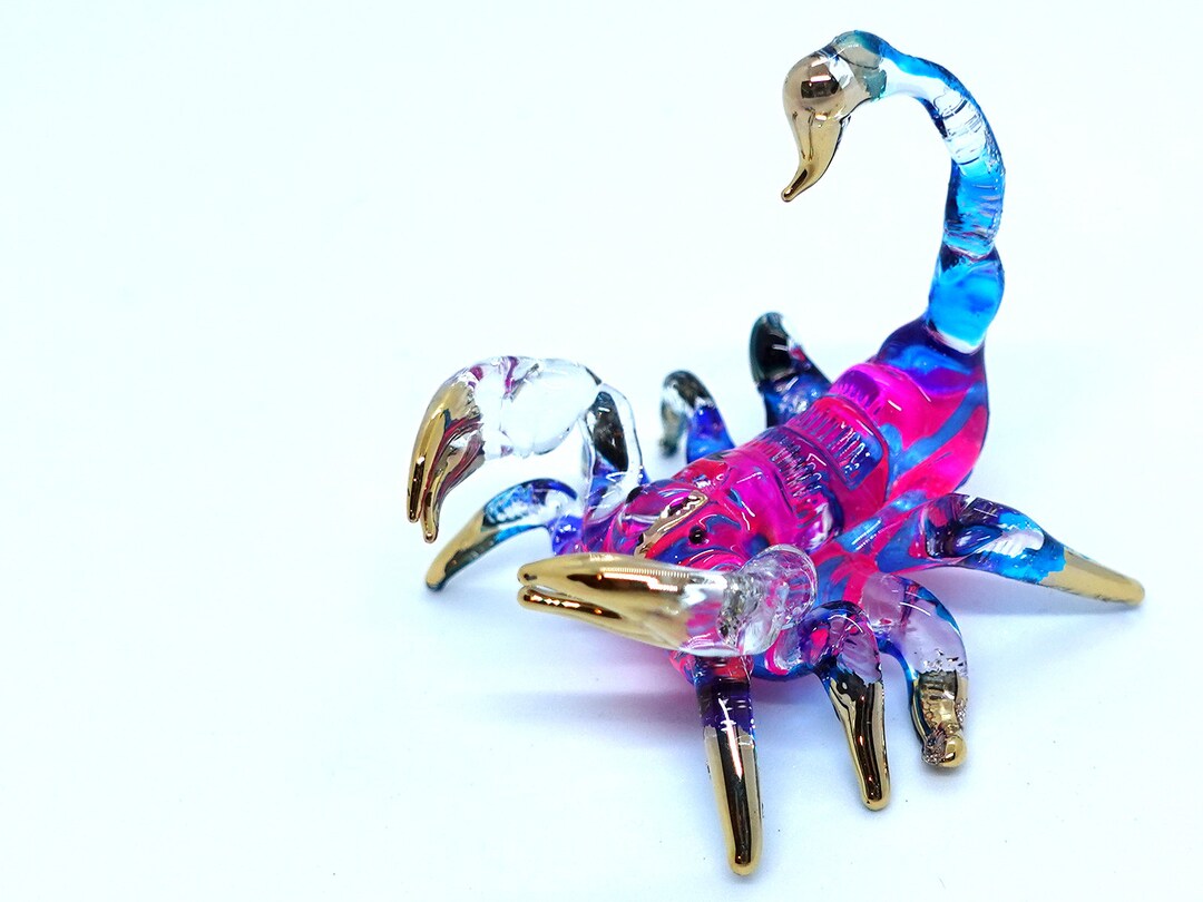 Scorpion Miniature Figurines Animals Hand Painted Blown Glass - Etsy